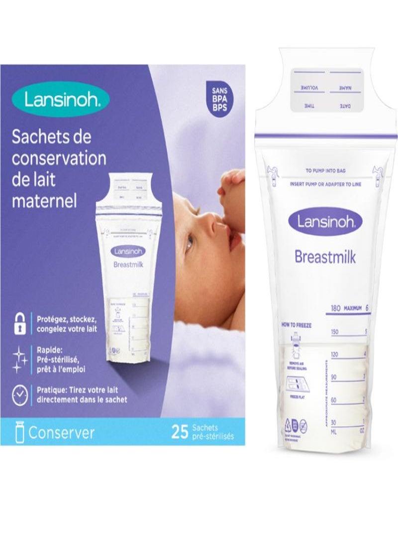 Sachets de conservation du lait maternel (25 sachets) - Violet - 0.00 ...