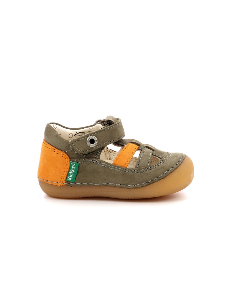 Salomés Cuir Sushy Kickers - Kaki - Bébé garçon - 38.50€ - Kiabi