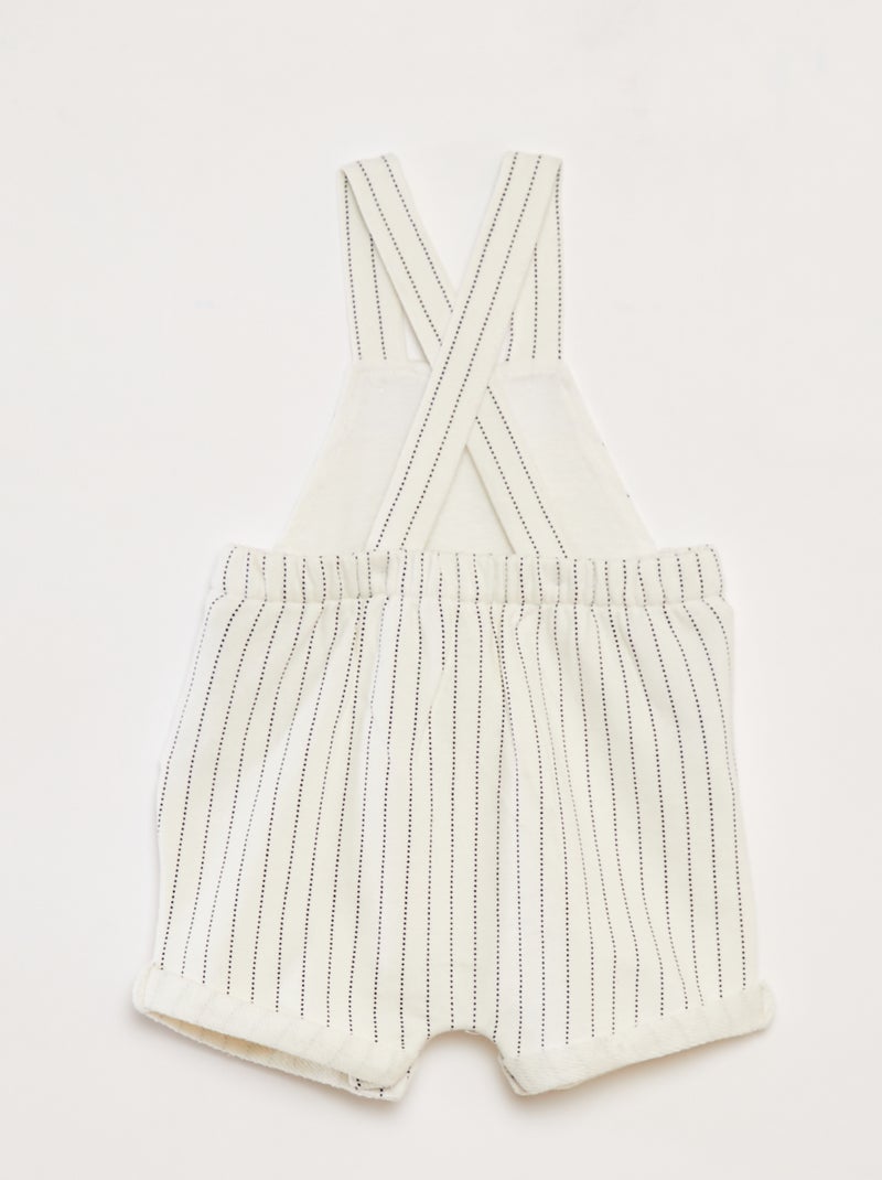 Salopette courte à bretelles croisées - Bleui - Kiabi - 3.60€