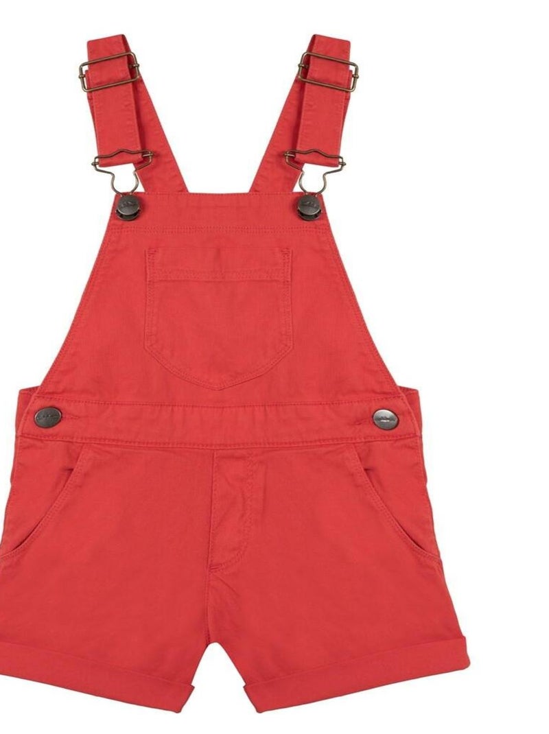 Salopette courte 'Miniman' - Rouge - Fille - 0.00€ - Kiabi
