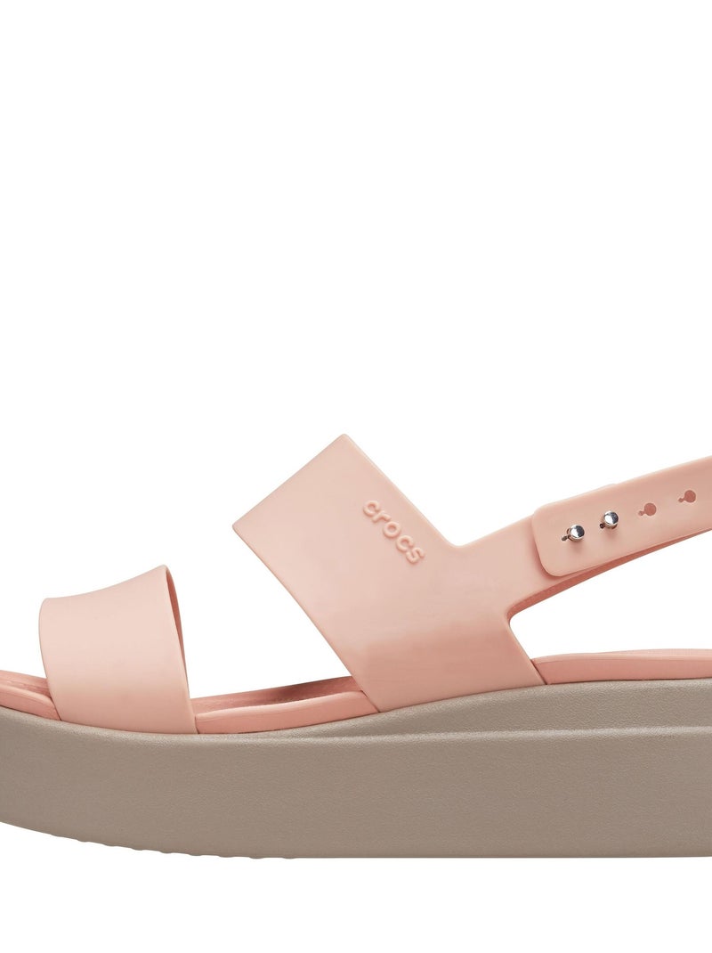 Sandales à bride Crocs Brooklyn low wedge - Rouge - Kiabi - nu€