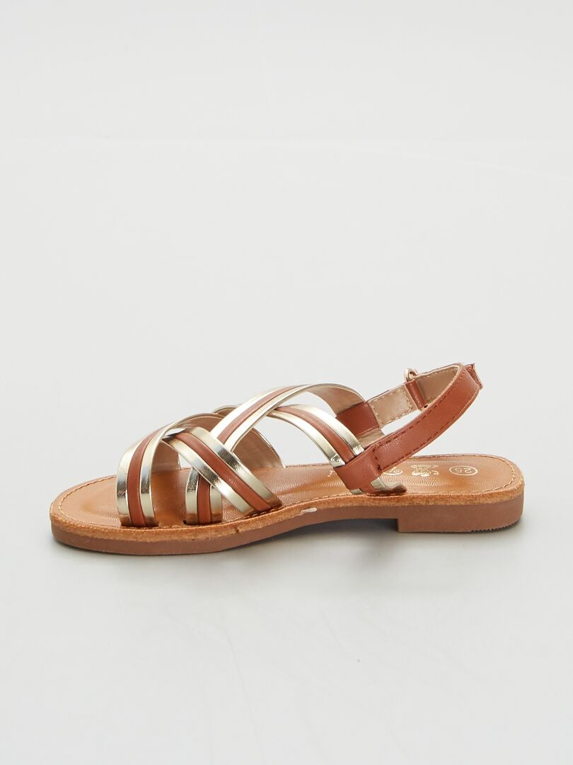 Sandales à brides - camel - Kiabi - 9.00€