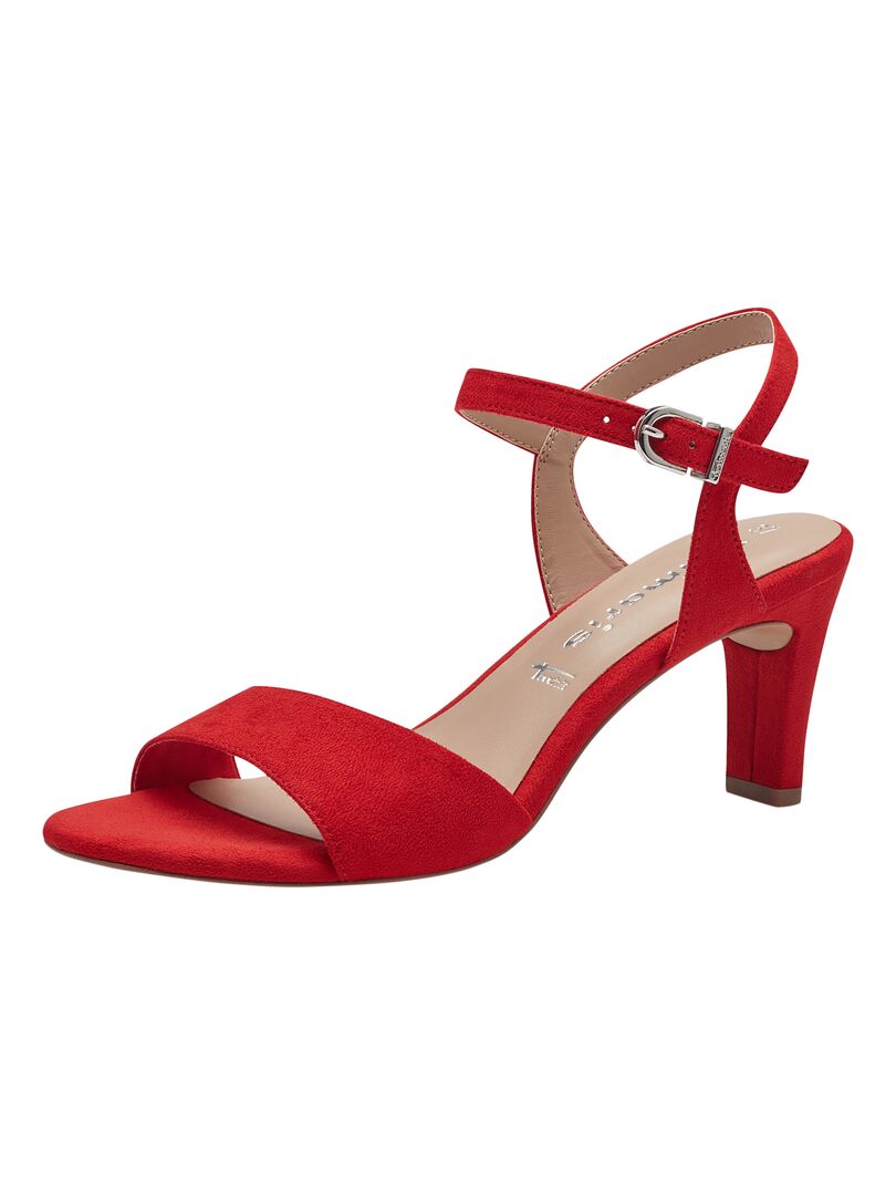 Sandales à Talon Cuir Tamaris Touch-It - Rouge - Kiabi - 49.90€