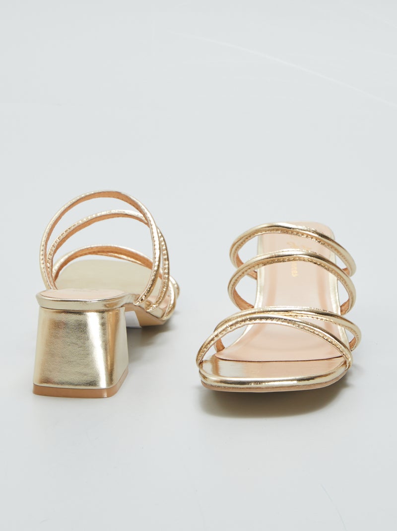 Sandales à talons dorées - Doré - Kiabi - 28.00€