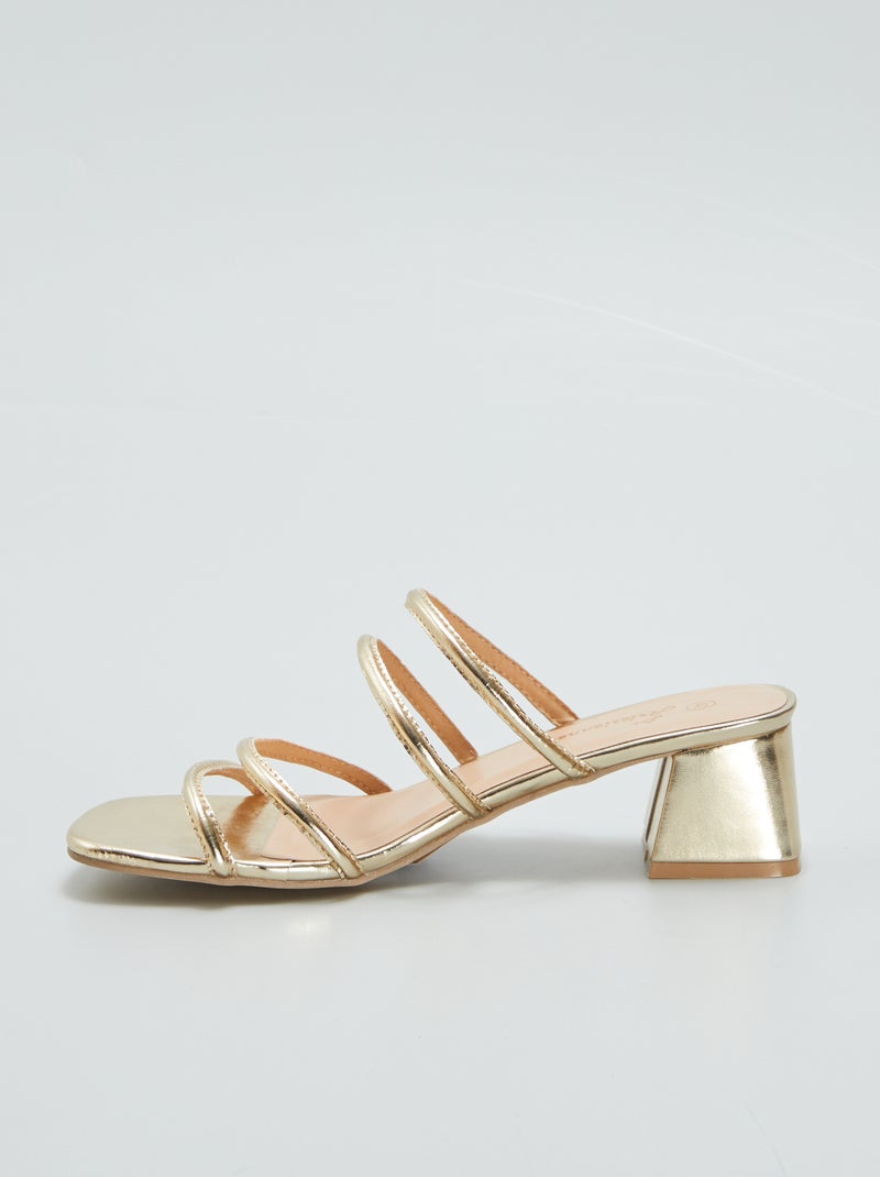 Sandales à talons dorées - Doré - Kiabi - 28.00€