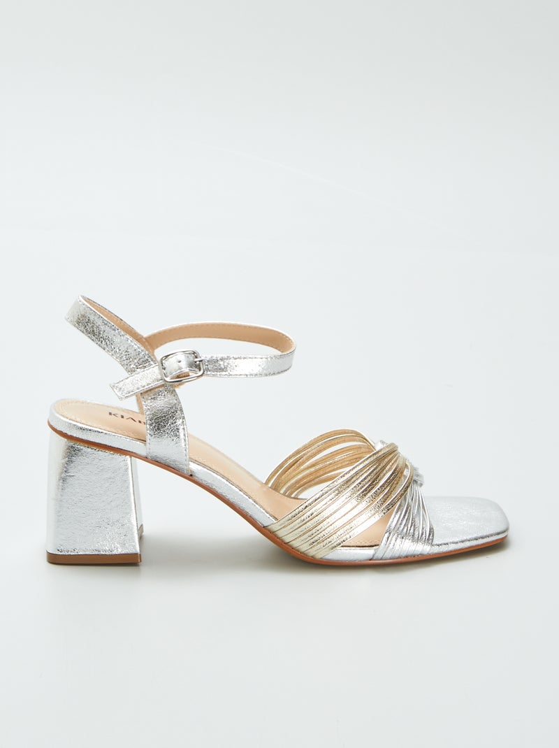 Sandales à talons en simili - Agenté - Femme - 20.00€ - Kiabi