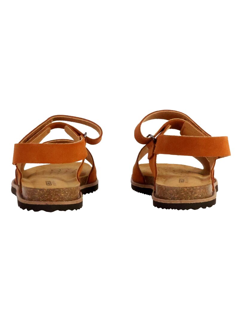 Sandales Cuir Geox Leuca - Marron - Kiabi - 88.10€