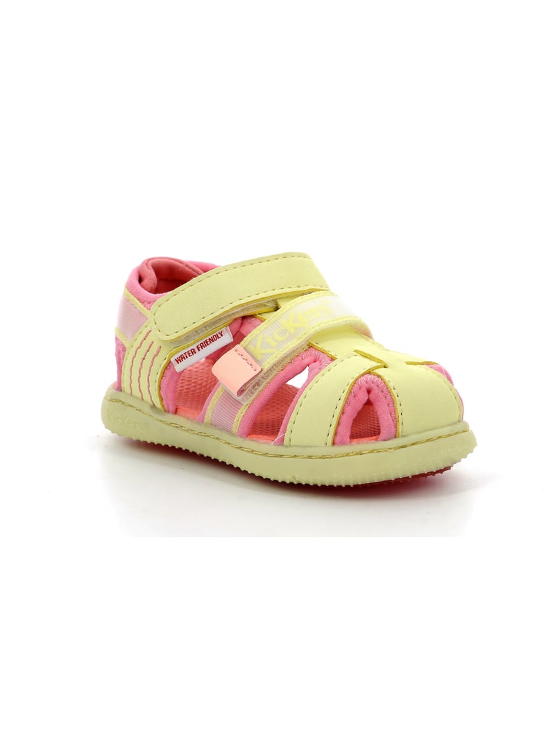Sandales Synthetique Kickbeachou Kickers - Jaune - Bébé - 34.30€ - Kiabi