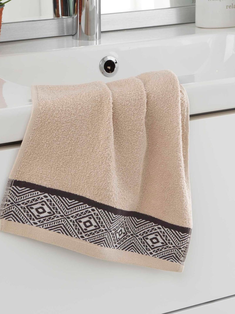 Serviette de toilette invite Collection Ethnic - Jaune - 1.58€ - Kiabi