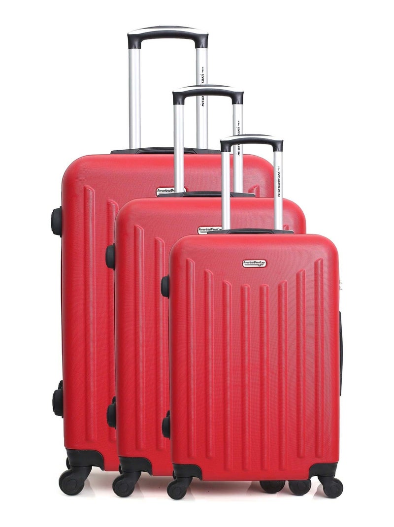 Set de 3 Valises Rigides BROOKLYN - Rouge - 0.00€ - Kiabi