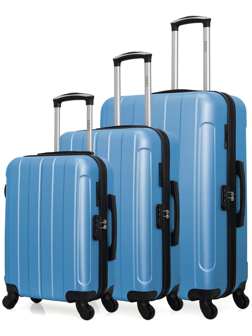 Set de 3 valises rigides FOGO - Bleu - Kiabi - 189.99€