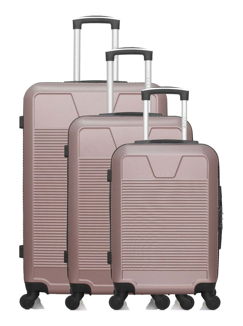 Set de 3 valises rigides SELENGA - Rose Métal - 0.00€ - Kiabi
