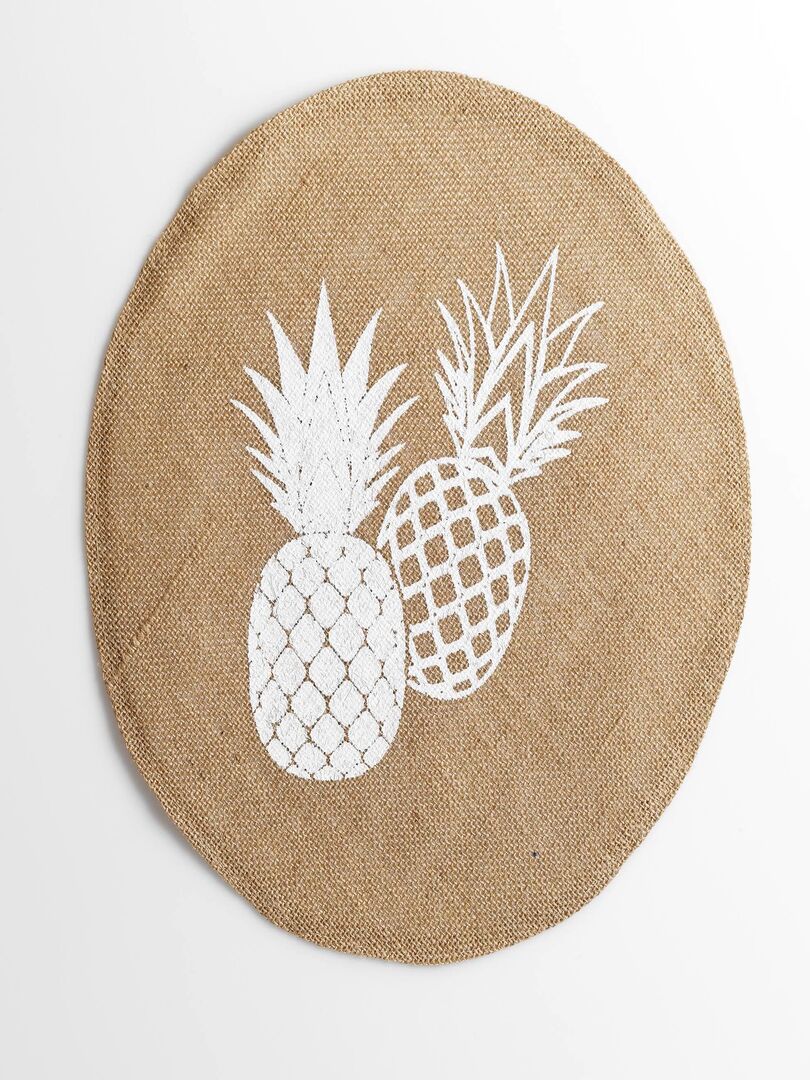 Set de table Jute Collection Ananas - Marron clair - Kiabi - 2.00€