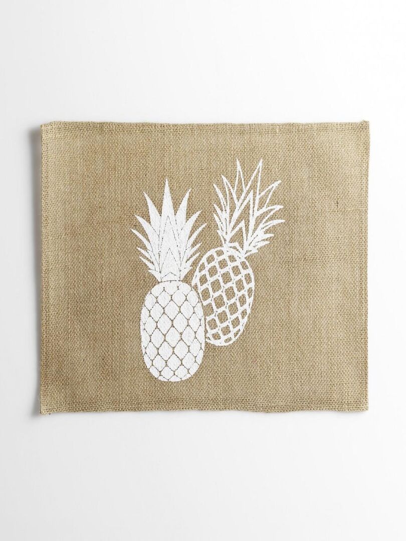 Set de table Jute Collection Ananas - Marron clair - Kiabi - 2.00€