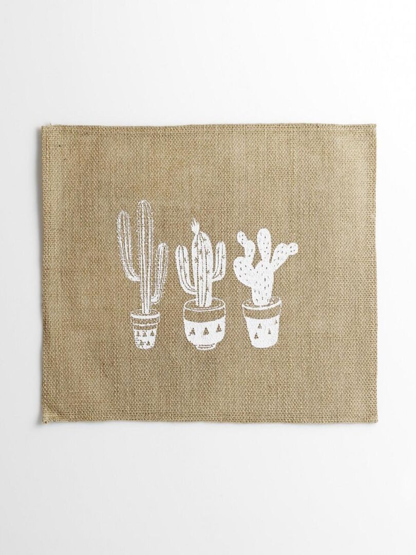 Set de table Jute Collection Cactus - Marron - Kiabi - 2.00€