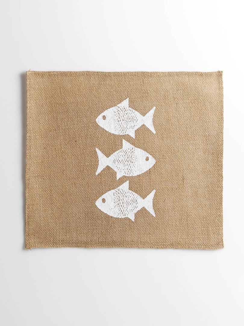 Set de table Jute Collection Poissons - Marron - Kiabi - 2.00€