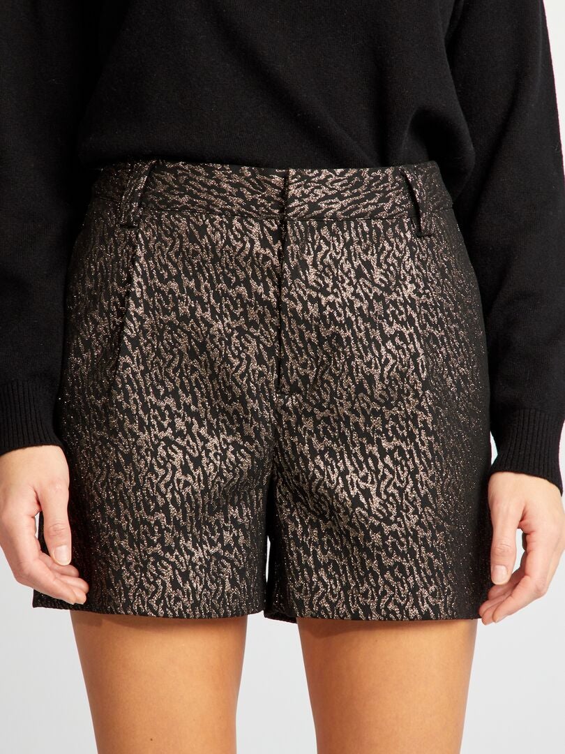 Short avec motif jacquard - Noir - Kiabi - 20.00€