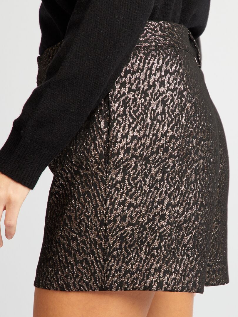 Short avec motif jacquard - Noir - Kiabi - 20.00€