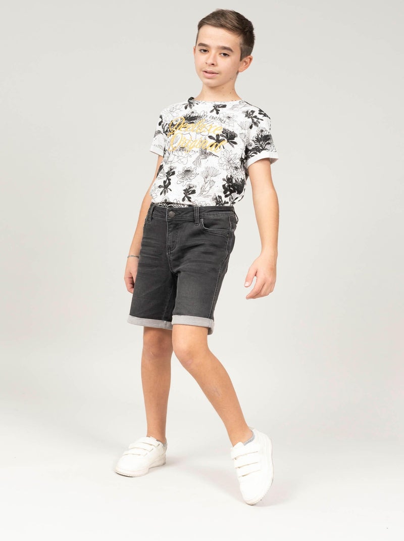 Short délavé 'Deeluxe' - Gris Gris - Kiabi - nu€