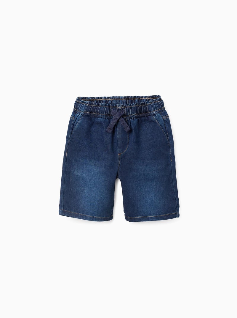 Short en Jean avec Cordon 'Midi' - Bleu foncé - Kiabi - nu€
