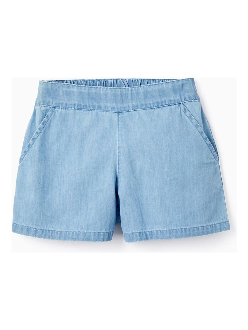 Short en Jean en Coton pour Fille - Bleu clair - Kiabi - nu€