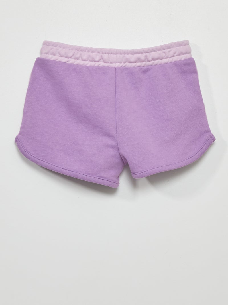 Short en molleton color-block - Violet - Kiabi - 3.00€