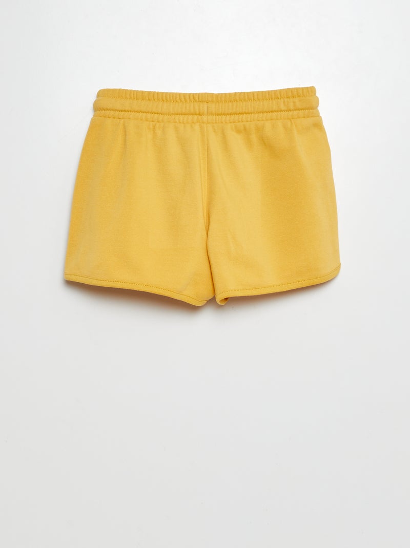 Short en molleton fin (French-Terry) - jaune - Fille - 2.47€ - Kiabi