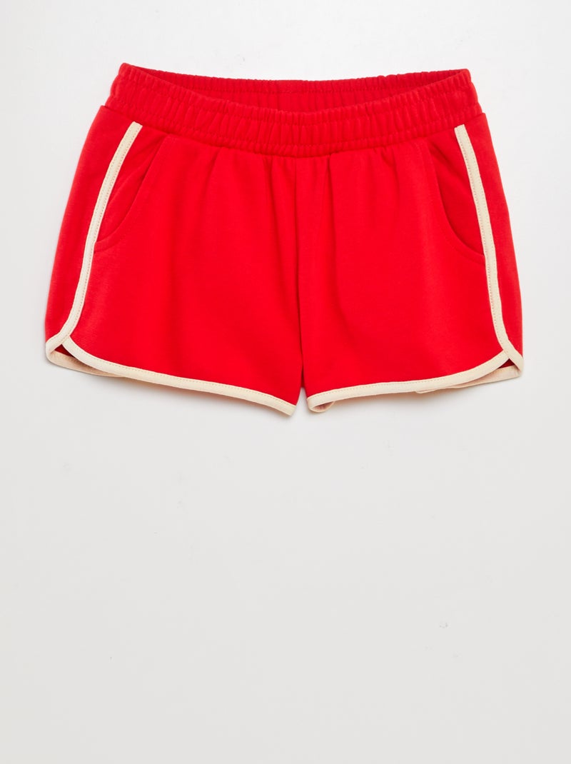 Short en molleton fin - rouge - Kiabi - 4.50€