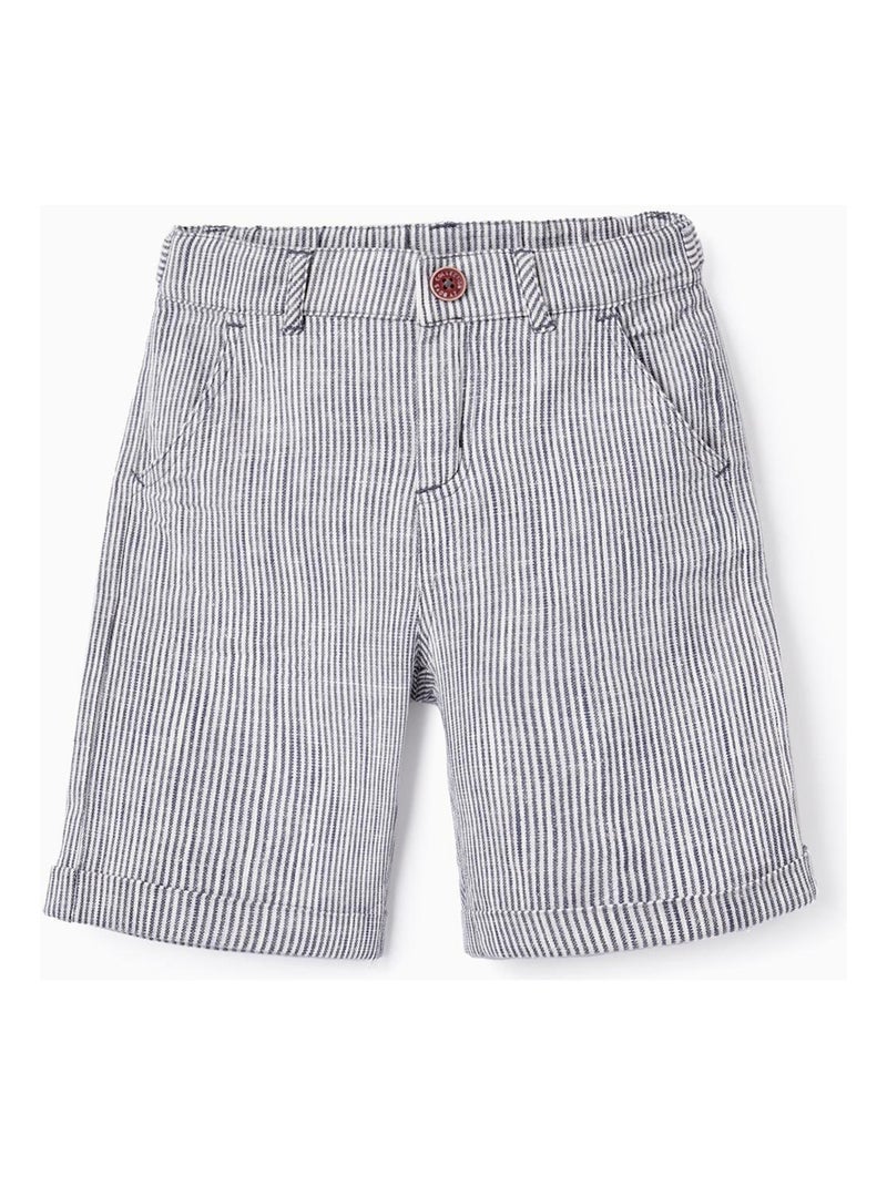 Short rayé blanc et bleu foncé pour garçon MATISSE - Bleu - Garçon - 0. ...