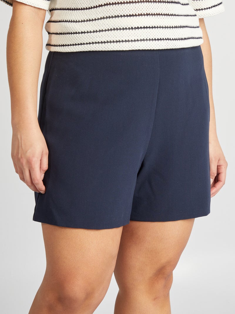 Short taille haute - BLEU - Grandes tailles - Femme - 9.90€ - Kiabi