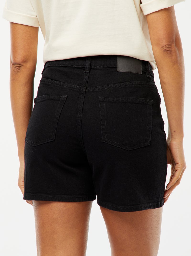 Short taille haute en jean - NOIR - Femme - 8.00€ - Kiabi
