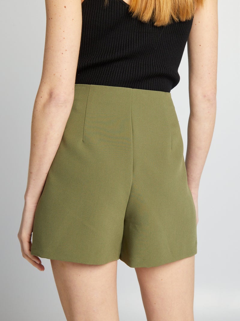 Short taille haute smart - Kaki - 3.90€ - Kiabi