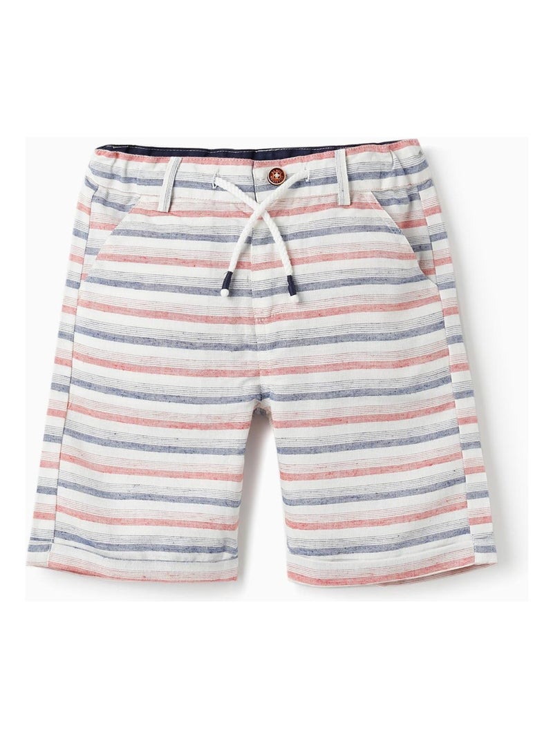 Shorts à Rayures pour Garçon ATLANTIC COMPANY - Rouge - Kiabi - nu€