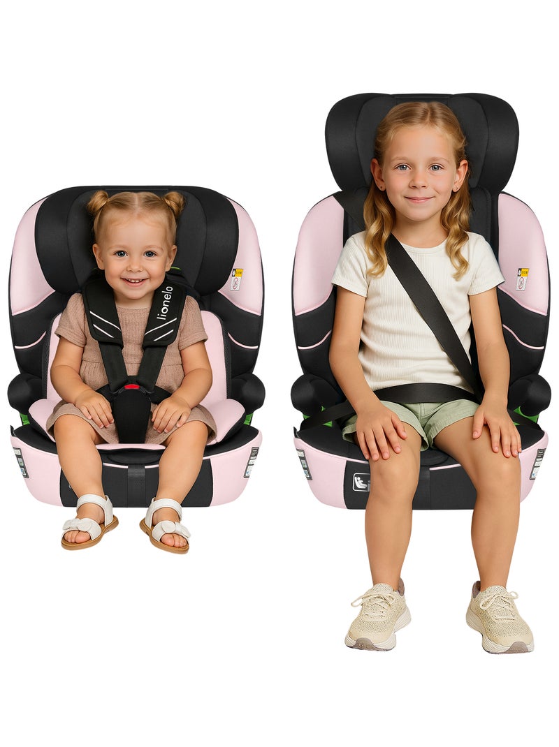 Siège auto évolutif LIONELO Levi Fix i-Size - ISOFIX - 76-150 cm - Groupe 1/2/3 - Noir Rose - 99 ...