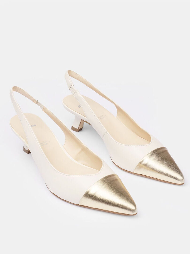 Slingback avec talon de 5 cm BATA - Blanc - Kiabi - 119.99€