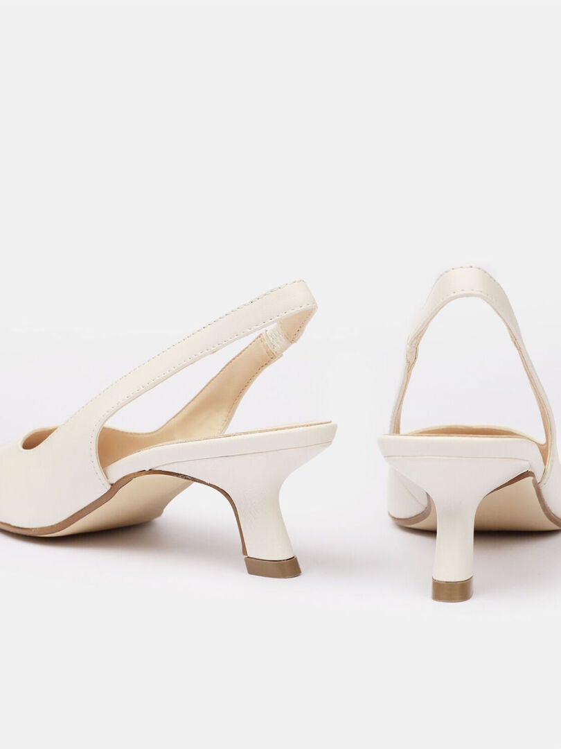 Slingback avec talon de 5 cm BATA - Blanc - Kiabi - 119.99€