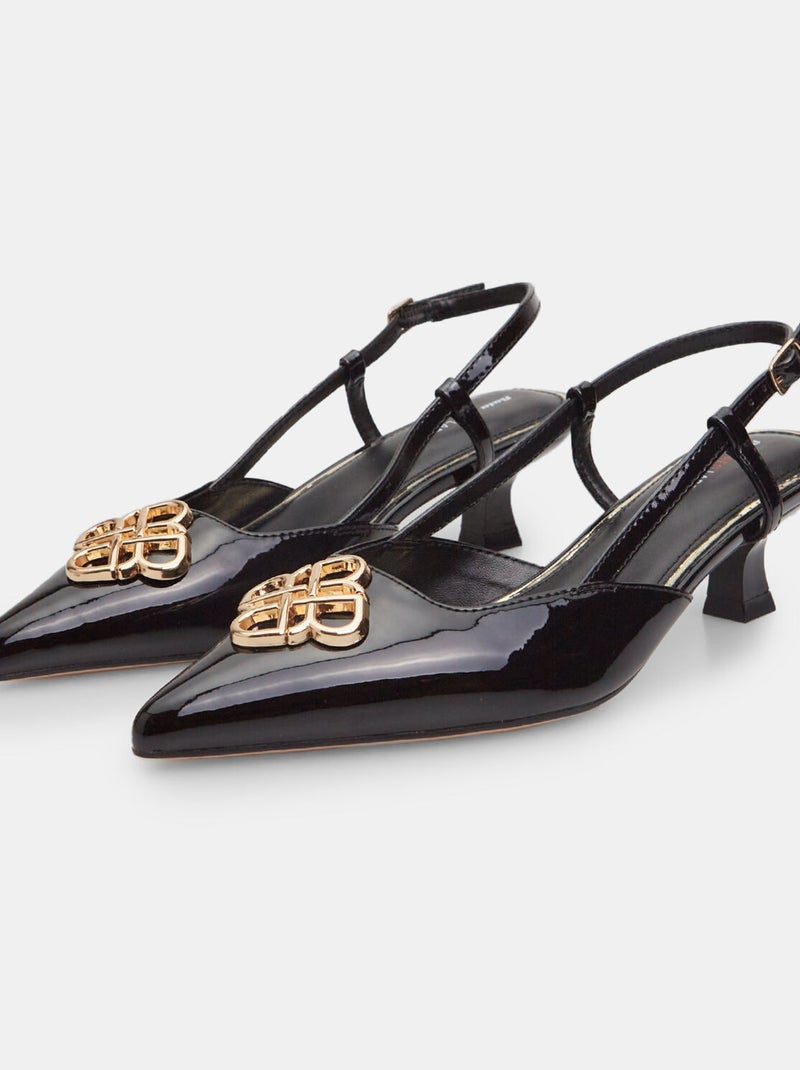 Slingback Bata Red Label avec talon 5 cm - Noir - Femme - 69.99€ - Kiabi