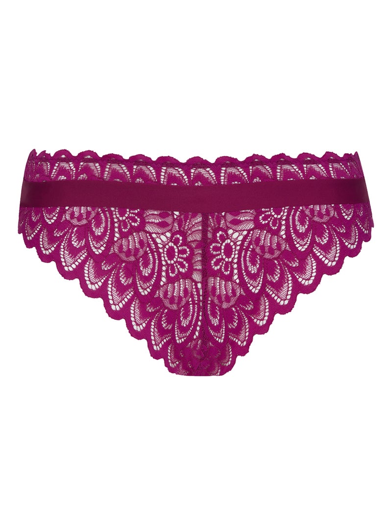 Slip DENTELLE AUDACIEUSE - Rose fushia - Femme - 12.00€ - Kiabi