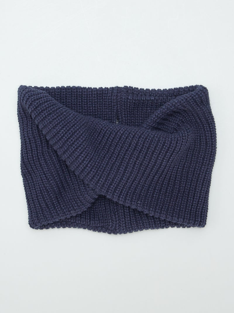 Snood en maille côtelée - Marine - 2.10€ - Kiabi