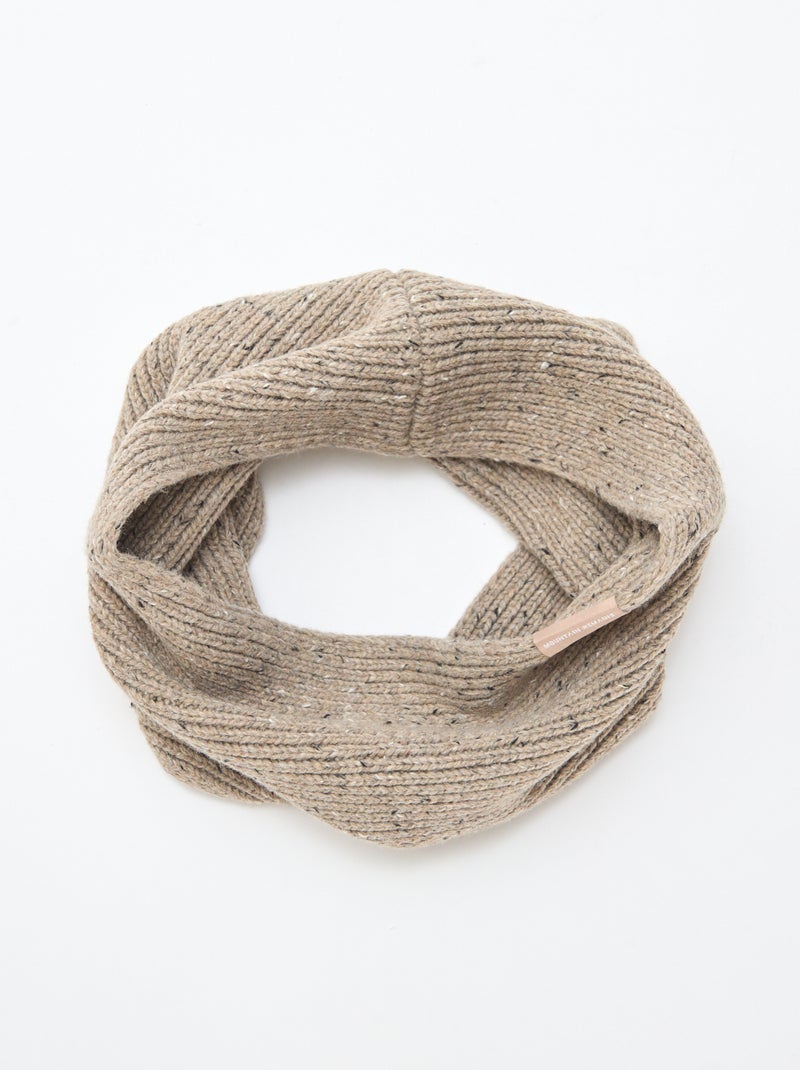 Snood en maille fantaisie - Beige - Homme - 12.00€ - Kiabi