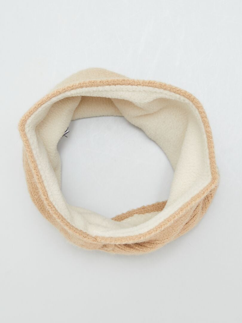 Snood en maille torsadée - beige - Kiabi - 8.00€