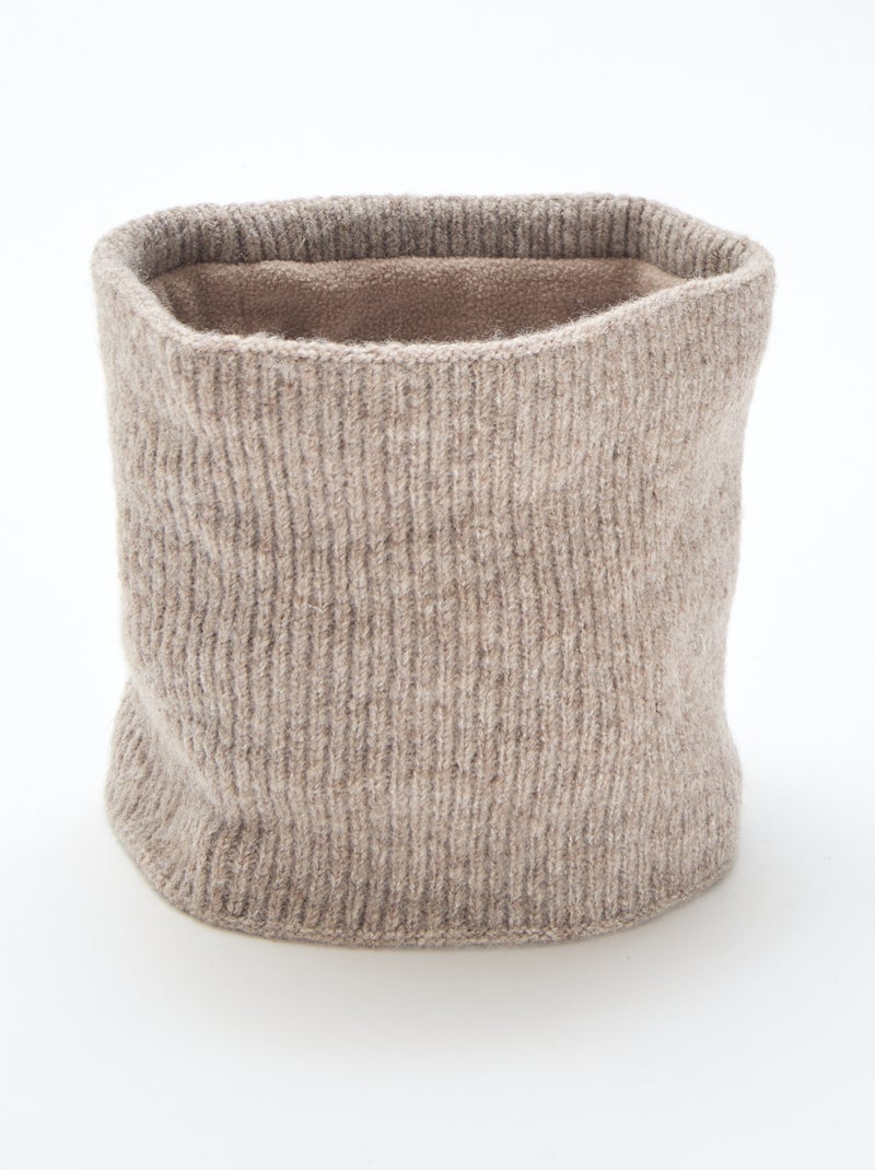 Snood en maille uni - Beige - Garçon - 3.90€ - Kiabi