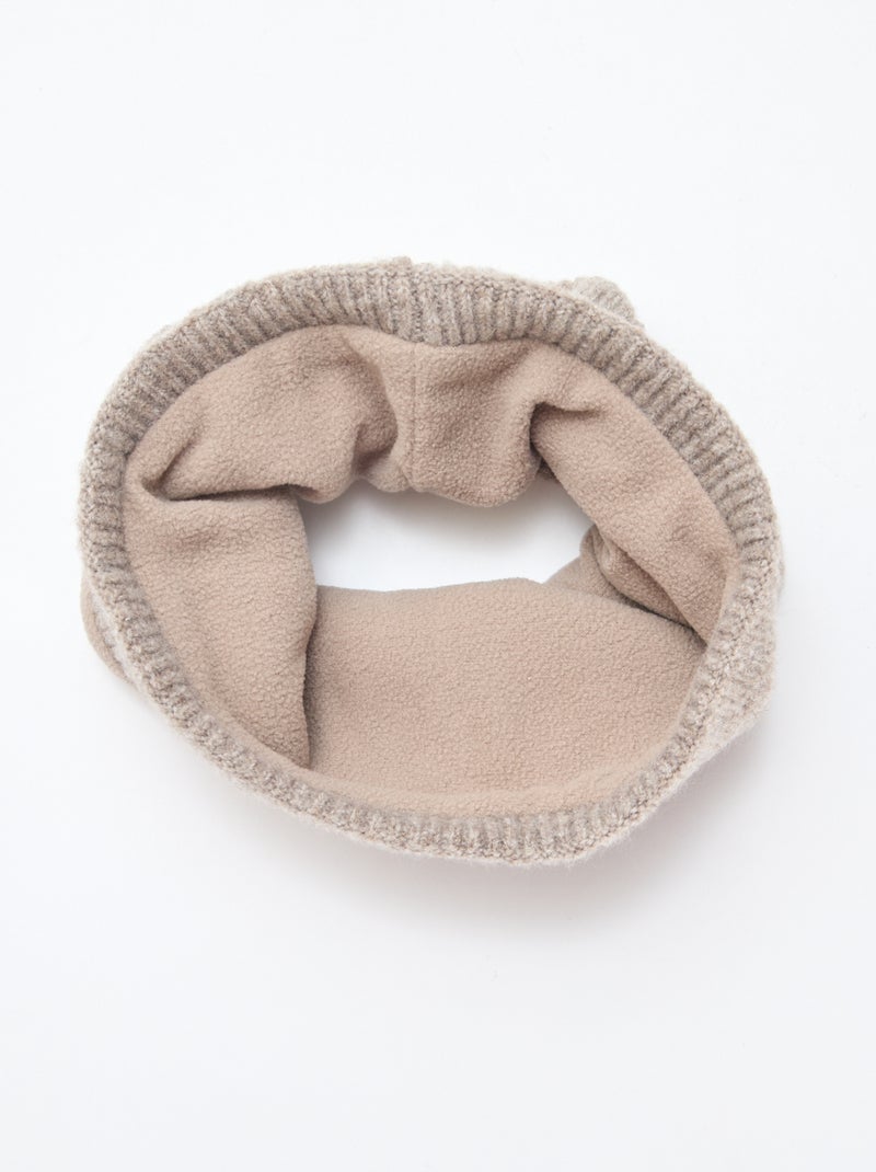 Snood en maille uni - Beige - Garçon - 4.80€ - Kiabi