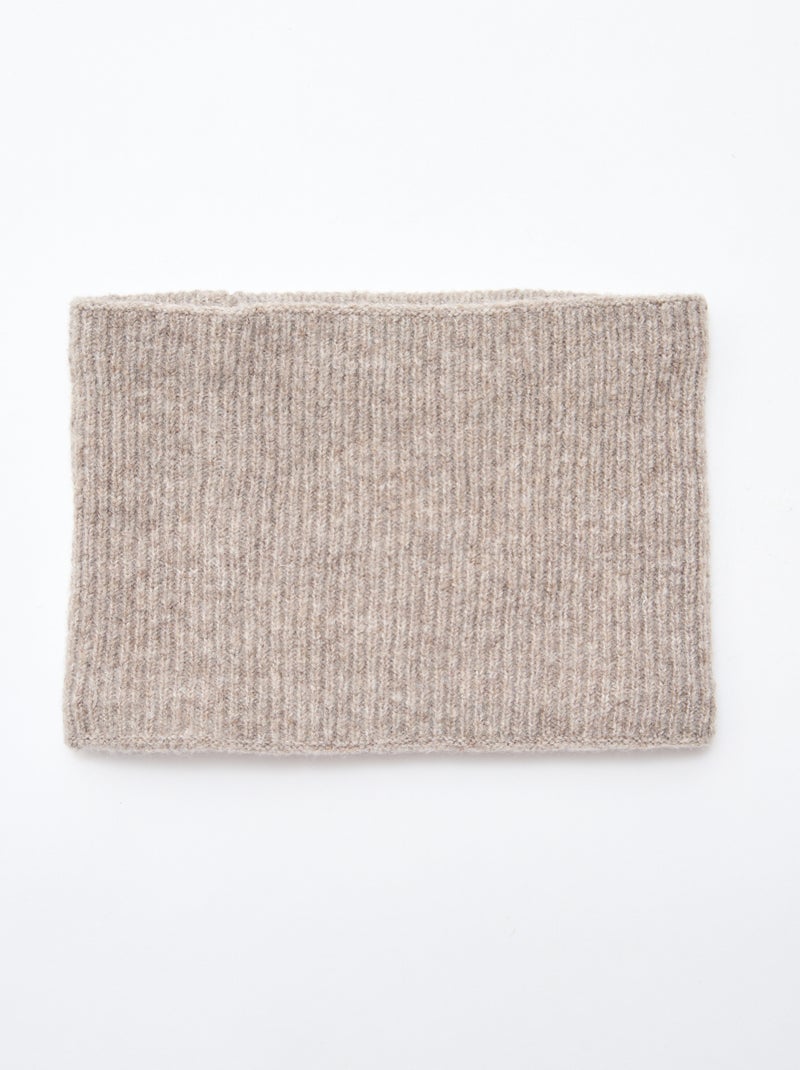 Snood en maille uni - Beige - Garçon - 4.80€ - Kiabi