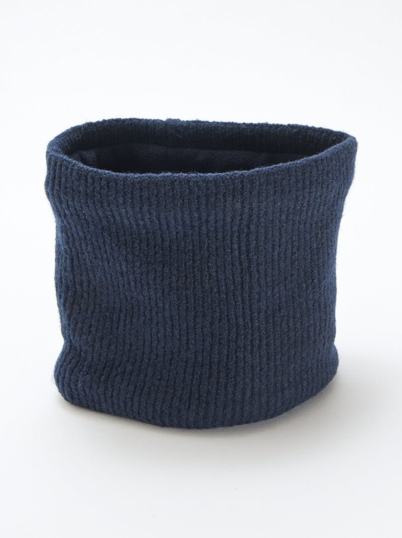 Snood en maille uni - Bleu - Garçon - 3.60€ - Kiabi