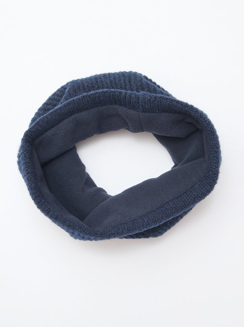 Snood en maille uni - Bleu - Garçon - 3.60€ - Kiabi