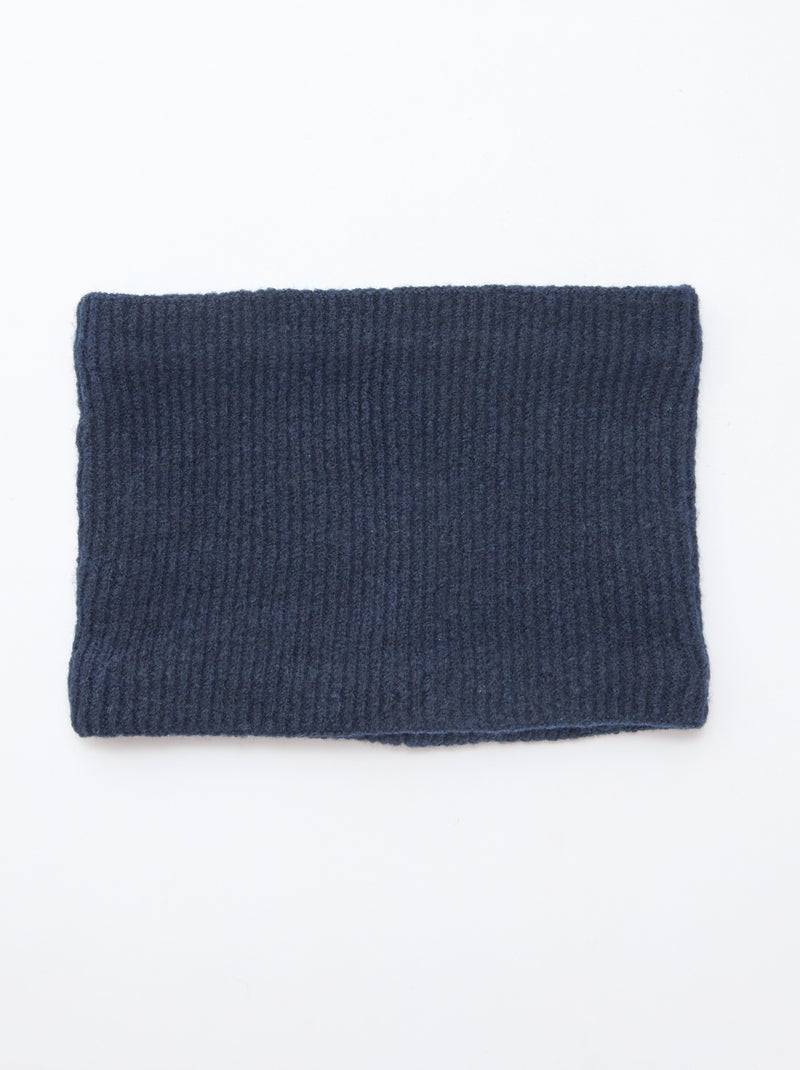 Snood en maille uni - Bleu - Garçon - 3.60€ - Kiabi