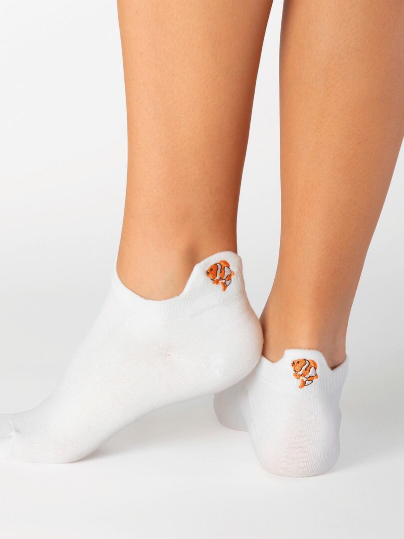 Socquettes En Coton Animaux Marins- SockUp- 35/42 - Orange - Kiabi - 4.95€