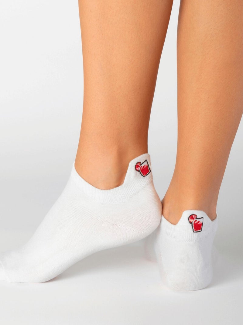 Socquettes En Coton Apéro- SockUp- 35/42 - Noir Rouge - 0.00€ - Kiabi