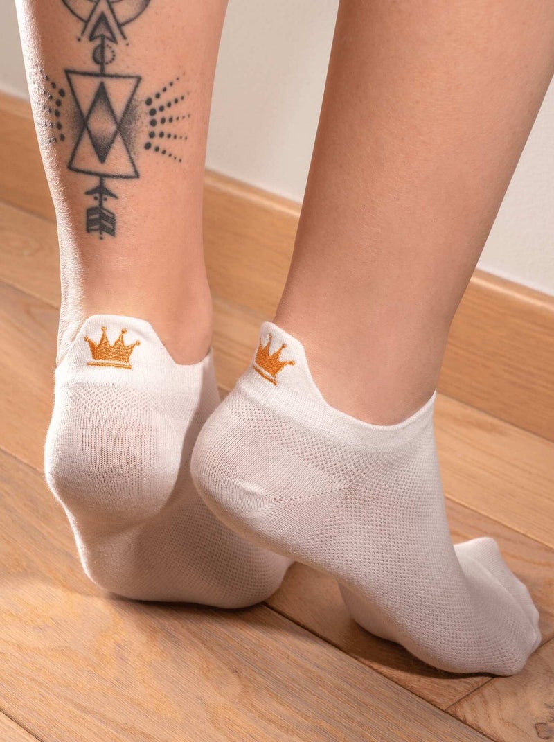 Socquettes En Coton Princesse- SockUp- 35-42 - Blanc - Kiabi - nu€